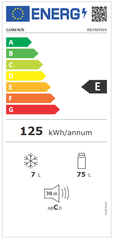 Gorenje RB39EPW4 Standkühlschrank mit Gefrierfach, 47,5 cm breit, 82 L ...
